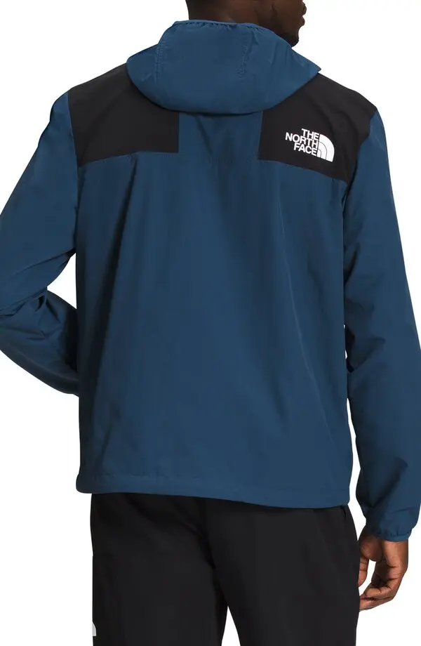 The North Face 86 Mountain Wind Jacket In Shady Blue/ Tnf Black